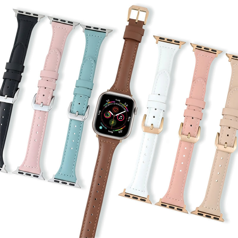 Premium Slim Leather Replacement Bands for Apple Watch – Mobile Mob